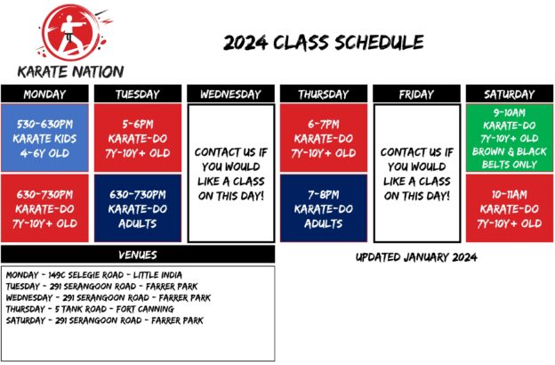 Schedule – Karate Nation