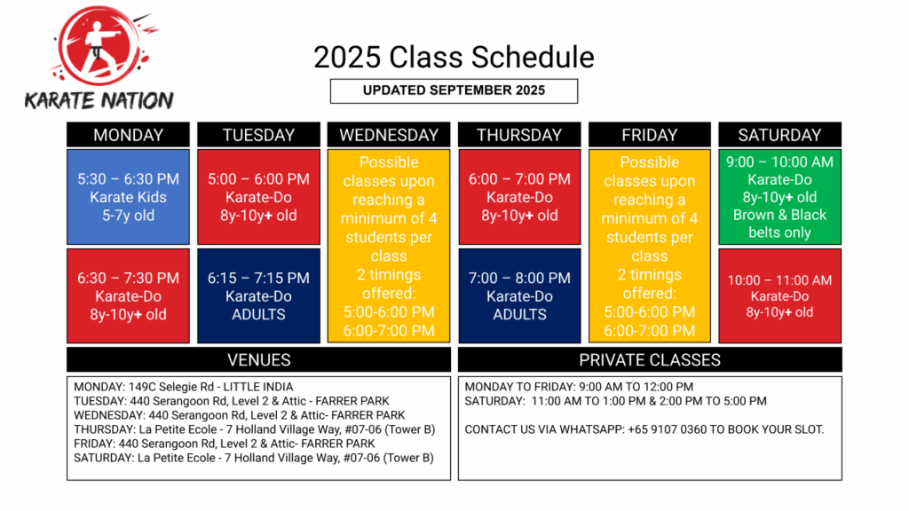 Schedule - Karate Nation